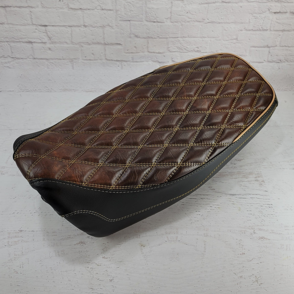 Honda Grom Seat Cover 2013 - 2026 Tobacco and Black Double Diamond ...