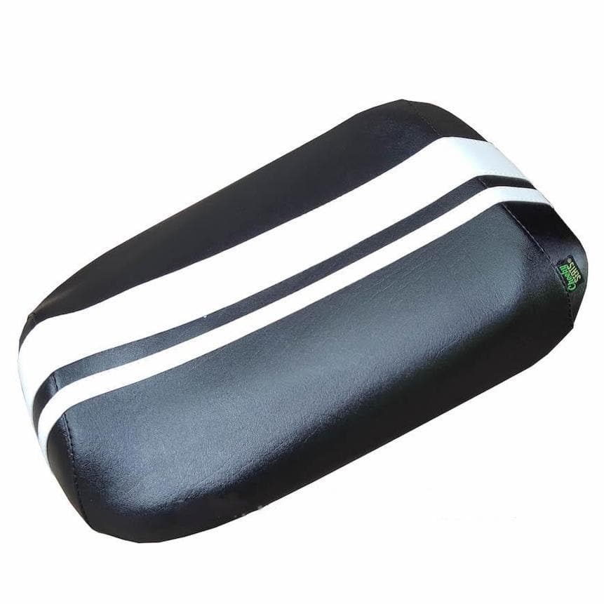 Honda Ruckus Seat Cover Dual Racing Stripes – Cheeky Seats Scooter Seat ...