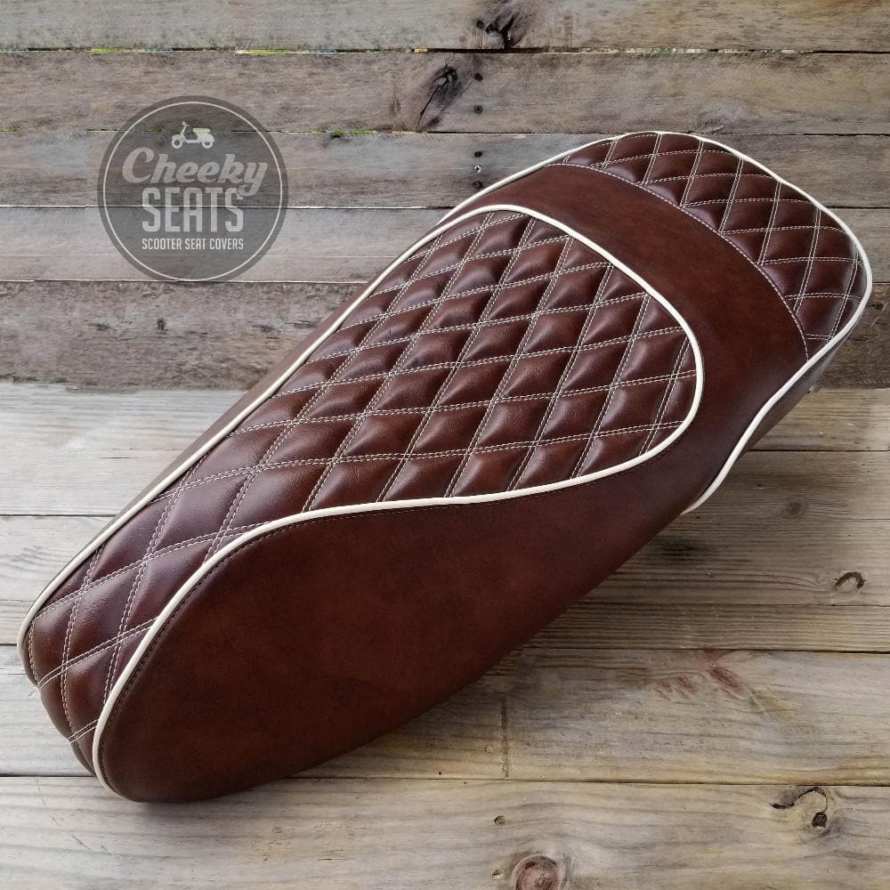Vespa GTS 250 300 Diamond Brown Seat Cover Handmade – Cheeky Seats ...